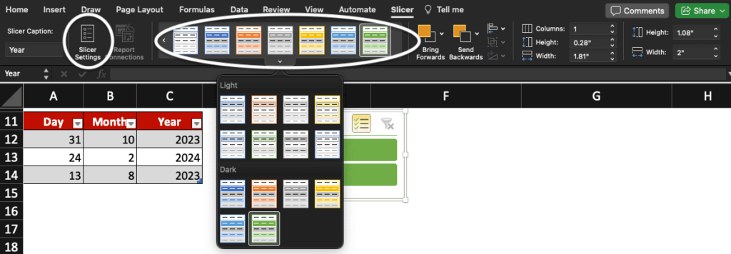 How to Insert Slicers in Excel