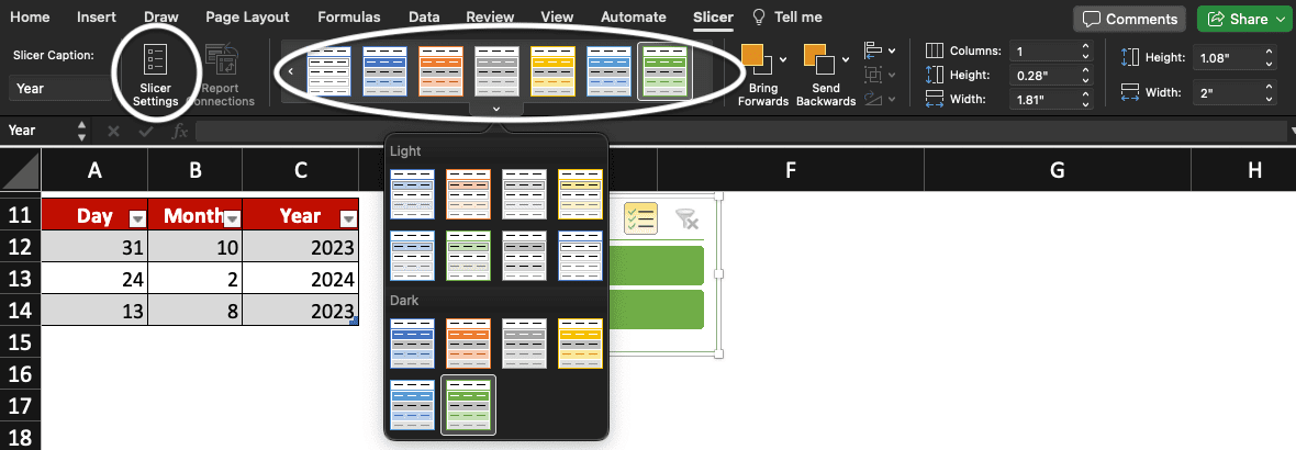 How to Insert Slicers in Excel